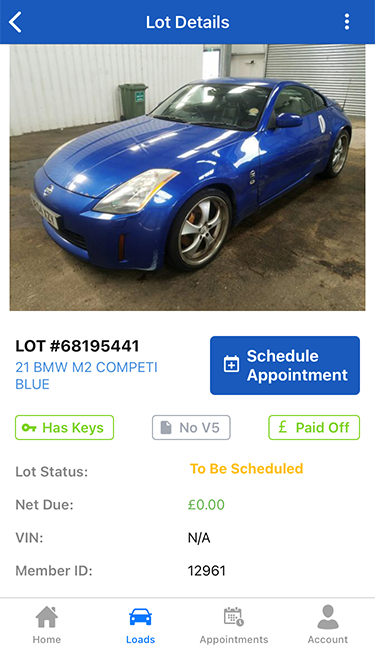 Salvage Vehicles - Transportation App | Copart UK